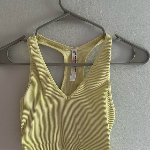 FP Movement by Free People | Tops | Yellow Ribbed Tank Top | Poshmark